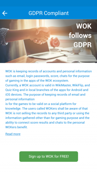 GDPR and WOK - WOKcraft - Knowledge network